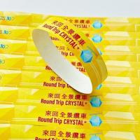 China Custom Logo Printing Tyvek Paper Wristbands Waterproof and Snap Closure for Festivals for sale
