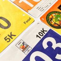 China Customized Marathon Running Digital Bib Number Screen Printing Method Made with Tyvek Material for sale