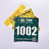 China Customized Full Color LOGO Waterproof Tyvek Bib Numbers Training Bib Numbers Race Bib Numbers For Marathon Free Pins for sale