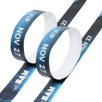 China 2025 Customized Logo Print  Paper Bracelets ID and Code personalized Wristband Tyvek Paper Wristband for events for sale