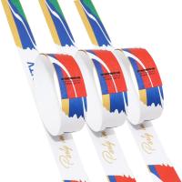 China 2025 Customized Logo Print  Paper Bracelets ID and Code personalized Wristband Tyvek Paper Wristband for events for sale
