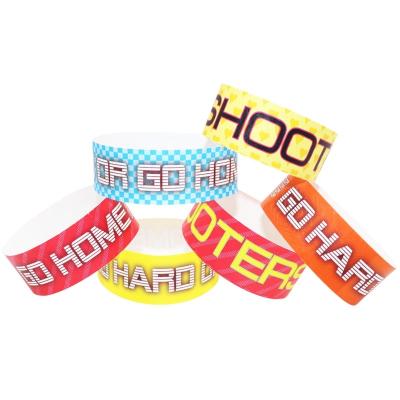 China 2025 Factory directly sell Paper Wristbands Custom Event bracelet Water Park Wristbands for sale