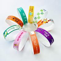 China Full Color Printing Adjustable Tyvek Wristband Perfect for Events Festivals Manufactured for sale