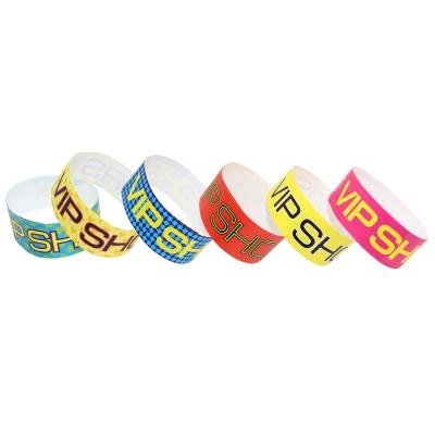 China Various Colors Tyvek Paper Wristbands with Custom Logo Printing Opportunities for sale