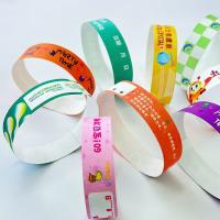 China Bar Coding Waterproof Cool Car Tickets Bracelet Wristbands for Children's Park in White Red Blue or Customized for sale