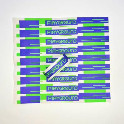 China Custom Logo Printing Tyvek Paper Wristbands with Adjustable and Snap Closure for sale