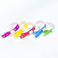 China Custom Logo Disposable Id PVC/Vinyl Wristband With Tabs For Events for sale