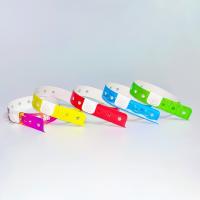 China Custom Logo Disposable Id PVC/Vinyl Wristband With Tabs For Events for sale