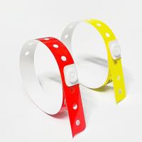 China Disposable Vinyl PVC Wristbands for L-Shaped Park Ticket Identification and Entertainment for sale