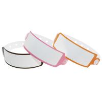 China 2025 Disposable ID Wristbands Vinyl PVC Custom L Shape Bracelet for Advertising Events for sale