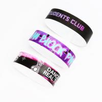China Full Color Printing Tyvek Paper Event Wristbands Adjustable and Customizable for Any Occasion for sale