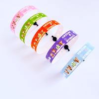 China Waterproof Custom Full Color Logo Plastic Bracelet For Events Custom Service for sale