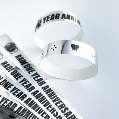 China Promote Your Event with Fashionable Holographic Laser Wristbands and Logo Text for sale