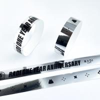 China Silver Holographic Wristbands for Adults and Kids MOQ 100 PCS Add Logo Text for sale