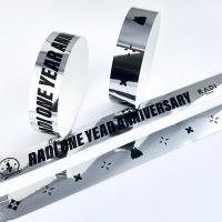 China Silver Holographic Wristbands for Adults and Kids MOQ 100 PCS Add Logo Text for sale