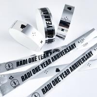China Silver Holographic Wristbands for Adults and Kids MOQ 100 PCS Add Logo Text for sale