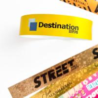 China Customized Glitter Holographic Party Wristbands Unisex Gender Silver/Gold Options for sale