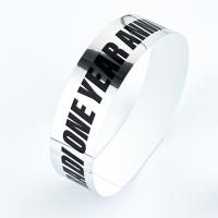 China Unisex Silver/Gold Holographic Wristbands Personalized Service with Glitter and Color Logo for sale