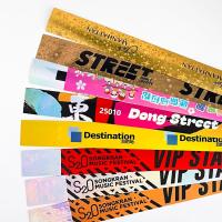 China Event Concert Holographic Personalized Wristbands Glitter Style for Adults and Kids for sale