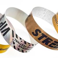China Custom Silver/Gold Glitter Wristbands for Party Shiny Holographic Style for sale