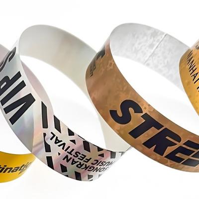 China Custom Silver/Gold Glitter Wristbands for Party Shiny Holographic Style for sale