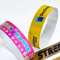 China Personalized Holographic Wristbands Disposable with Printed Logo for Brand Promotion for sale
