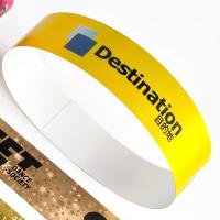 China Security Holographic Wristbands Disposable Featuring Custom Printed Text and Logos for sale