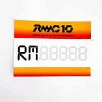 China Customized/PANTONE/neon Color Race Bib Numbers with Rectangular Shape and Thickness of 0.5mm for sale