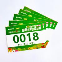 China Customized/PANTONE/neon Color Race Bib Numbers with Rectangular Shape and Thickness of 0.5mm for sale