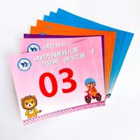 China Customized/PANTONE/neon Color Race Bib Numbers with Rectangular Shape and Thickness of 0.5mm for sale