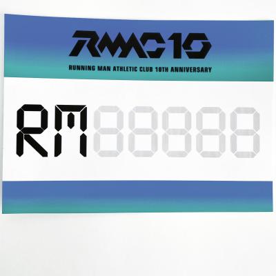 China Paper Tyvek Bib Number for Racing - Customizable Screen Printed Race Bibs for sale