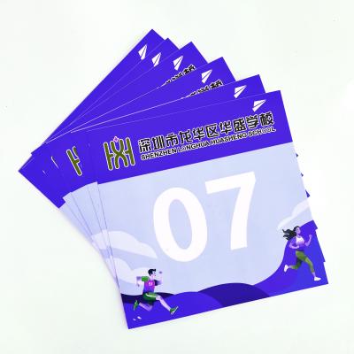 China High Tear Resistance Race Bib Numbers in Rectangular Shape in White Red Blue or Customized Colors for Endurance Events for sale