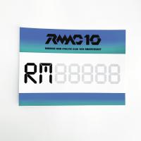 China Tyvek Race Bib Numbers 210mm Screen Printed Custom Colors for sale