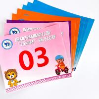 China Tyvek Race Bib Numbers 210mm Screen Printed Custom Colors for sale