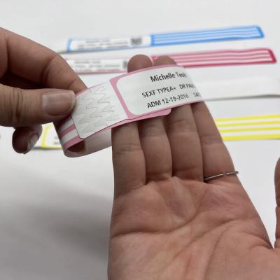 China Infant Printing Thermal Transfer Hospital Patient Wristband for Custom QR Code and Infants for sale