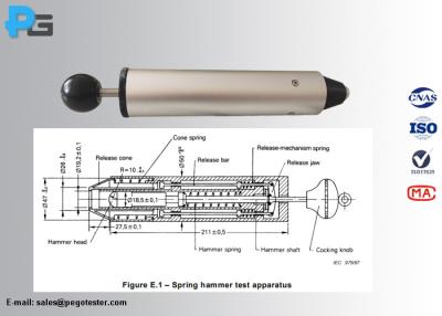 China IEC62262 0.14J IK01 Single Operated Spring Hammer for sale