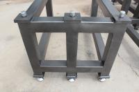 China Custom CNC Machine Leveling Steel Welding Stand - 600mm Height, 3mm Thickness with 5-Point Adjustable Bolts for sale