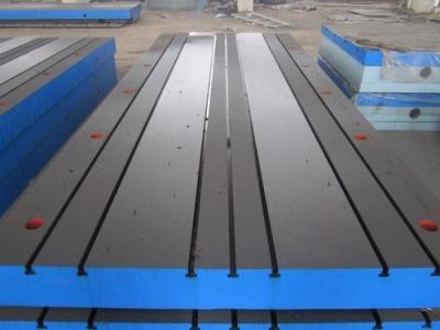 China Custom Cast Iron T-Slot Base Plate with Access Tunnels - 14-42mm T-Slots, 180-200 HB Hardness for sale