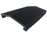 China Angled Accordion Bellow Cover Black or Silver - 1.5mm PVC Plate, 0.33mm Cloth for Machine Protection for sale