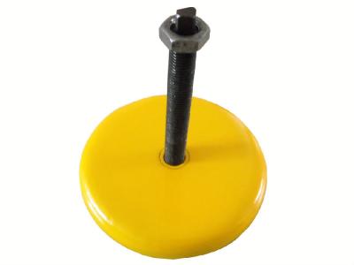 China Yellow Iron Anti-Vibration Leveling Pads Machine Mount - Adjustable 50-80mm Base, 600-1000KG Load Capacity for sale