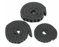 China 40 Inch Black Plastic Semi-Closed Cable Drag Chain 10x30mm Size for CNC Machines and Industrial Automation for sale