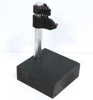 China High Hardness Granite Comparator Stand 200x200mm with 0.005'' Flatness and Micro Screw Fingertip Control for sale