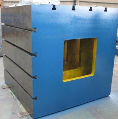 China Cast Iron Square Clamping Cube Box 500×500mm with T-Slots and Grade 1-3 Precision Surface Finish for sale