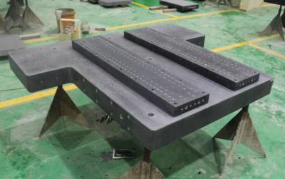 China High Hardness Granite Machine Base up to 10,000mm Length with HS70+ Surface & Chemical Resistance for sale