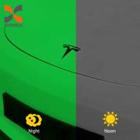 China Dry Wet Installation Anti Stain TPU Color PPF fluorescence Green light luminescence TPU white to green photochromism Car Wrap Paint Protection Film for sale