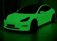 China Dry Wet Installation Anti Stain TPU Color PPF fluorescence Green light luminescence TPU white to green photochromism Car Wrap Paint Protection Film for sale