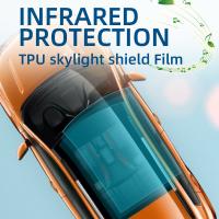 China 99% Heat Rejection UV Blocking Light Blue Car Sunroof Window Film TPU Panoramic Skylight Protection Film for sale
