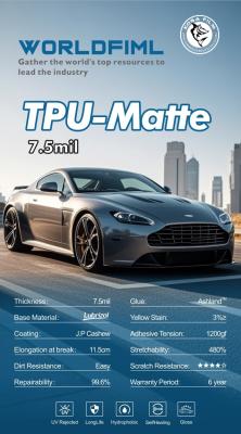 China 190 Micron 7.5mil High Gloss Matte TPU PPF Car Film Strong Stretch Paint Protection Film for sale