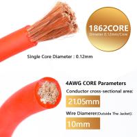 China Heat Resistant Soft Flexible Silicone Cable 4 AWG Multipurpose for sale