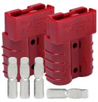 China Anderson SB50 50A 600V Forklift Battery Charger Connector Plug Red Powerpole Housing 6 AWG for sale